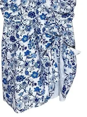 Blooming Jelly | Swim | Blooming Jelly Blue And White Floral Tie Front ...